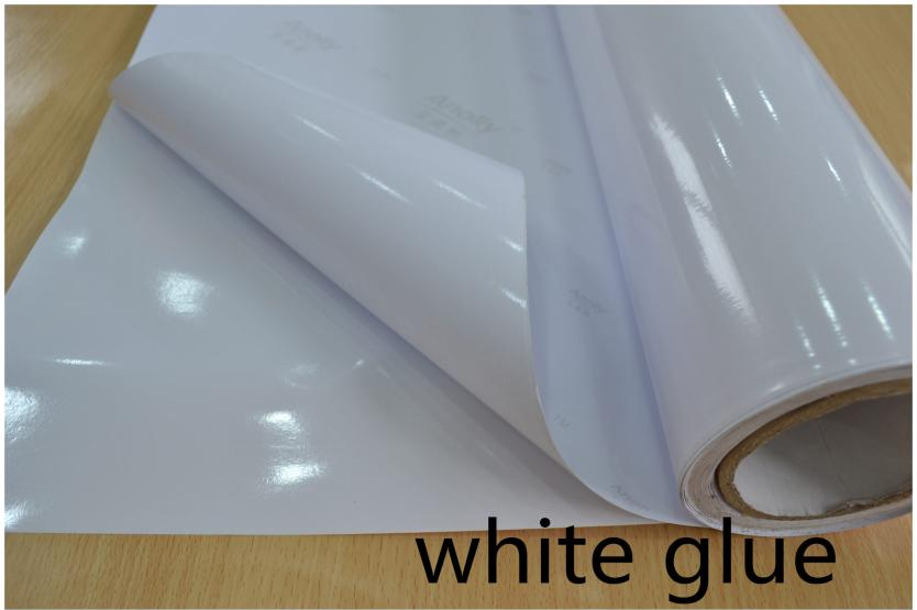 China Glossy Eco Solvent Printable Self Adhesive Vinyl 100mic White PVC ...