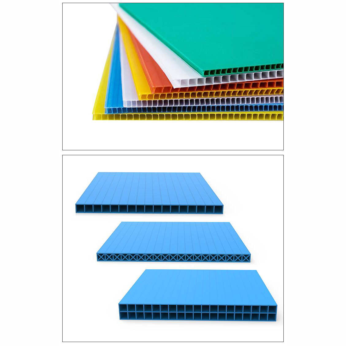 China Colors Plastic PP Corrugated Board Sheet For Sign factory and ...